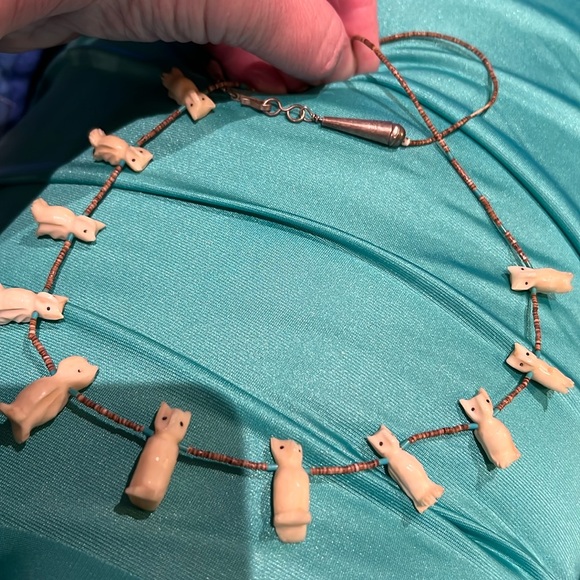 Jewelry | Zuni Fetish Carved Ivory Owl Native American Necklace | Poshmark